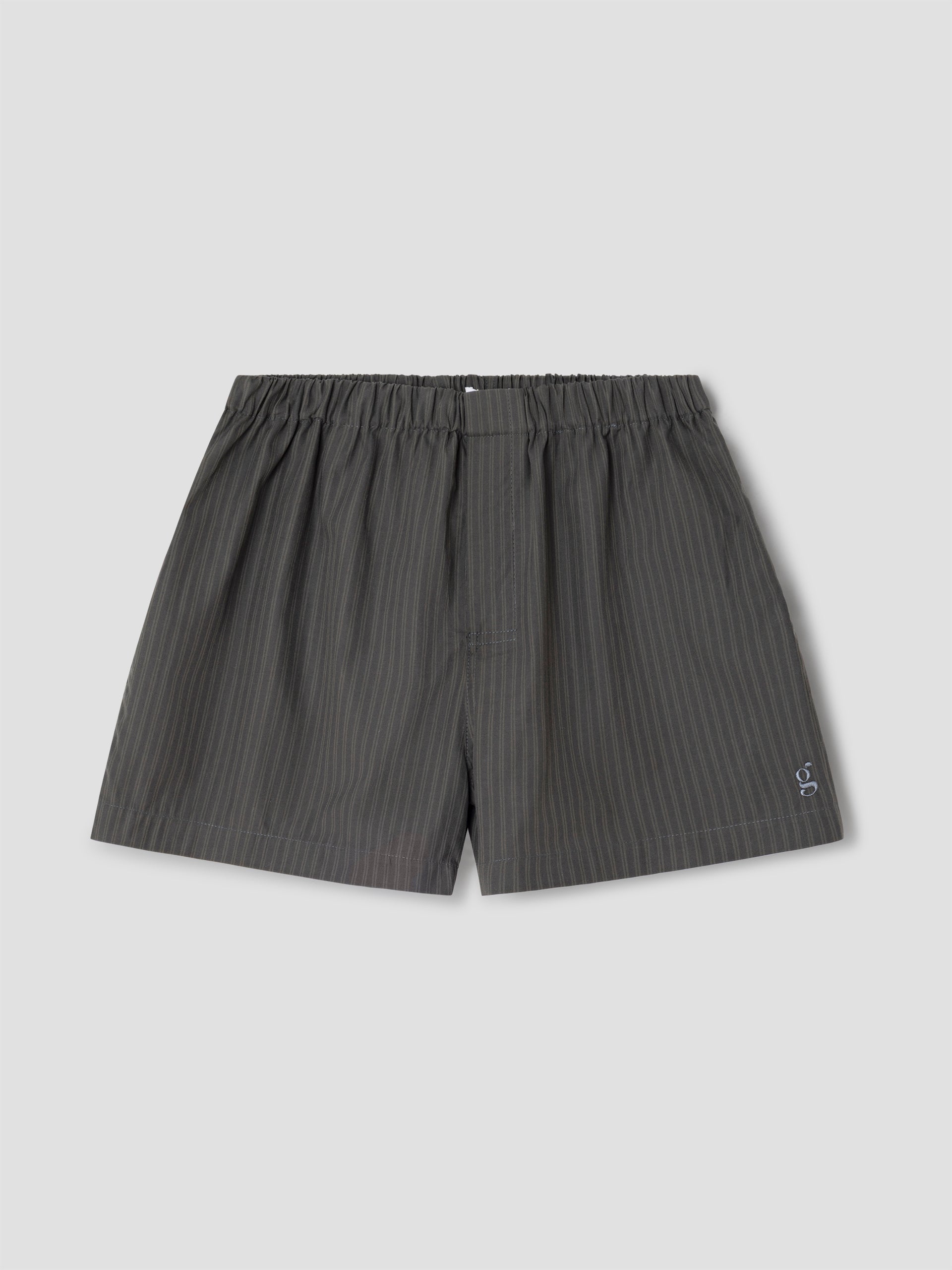 Unisex black cotton boxers with grey stripes – Gimaguas