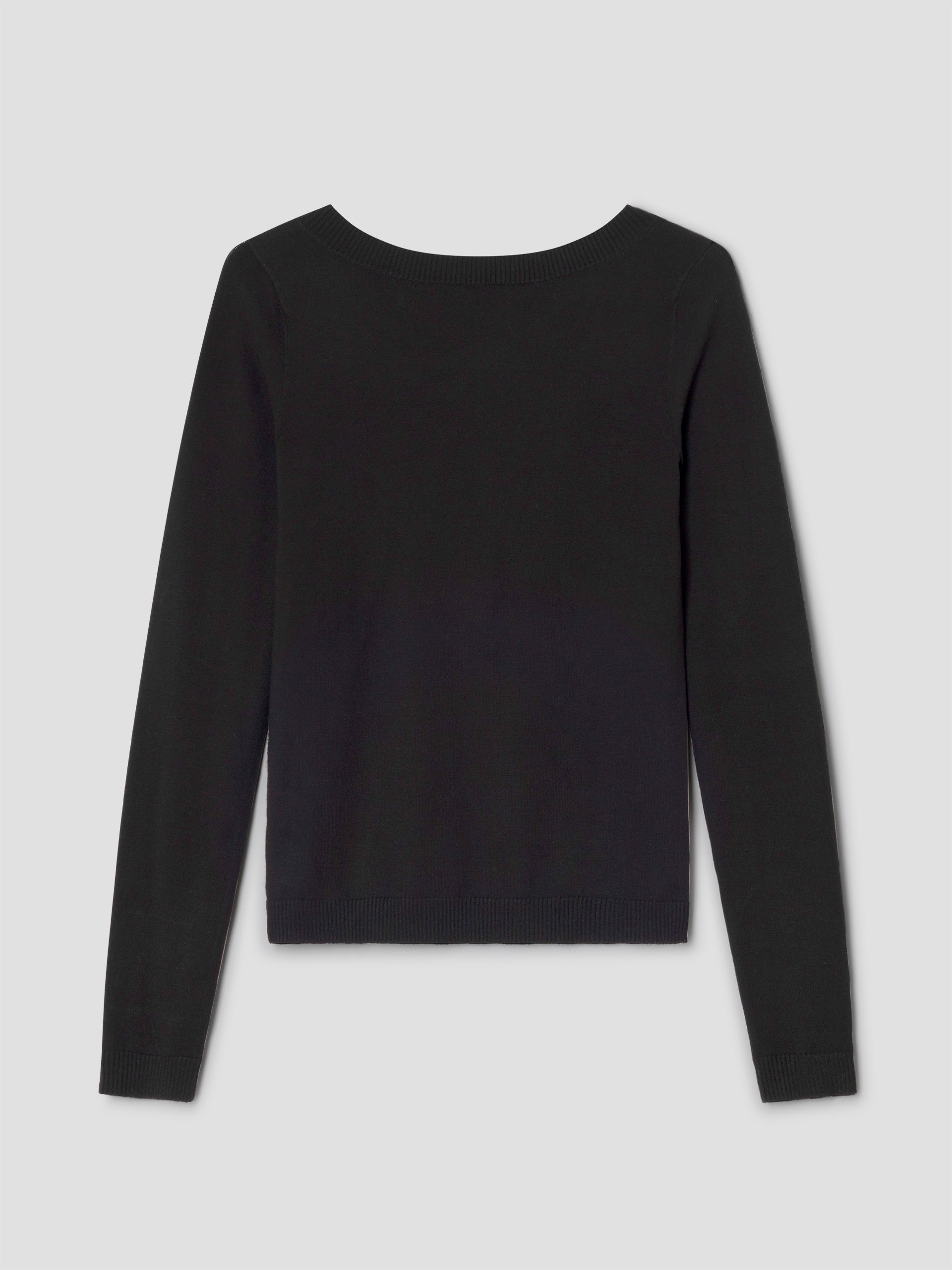 Black ribbed jumper for women with open V-back – Gimaguas