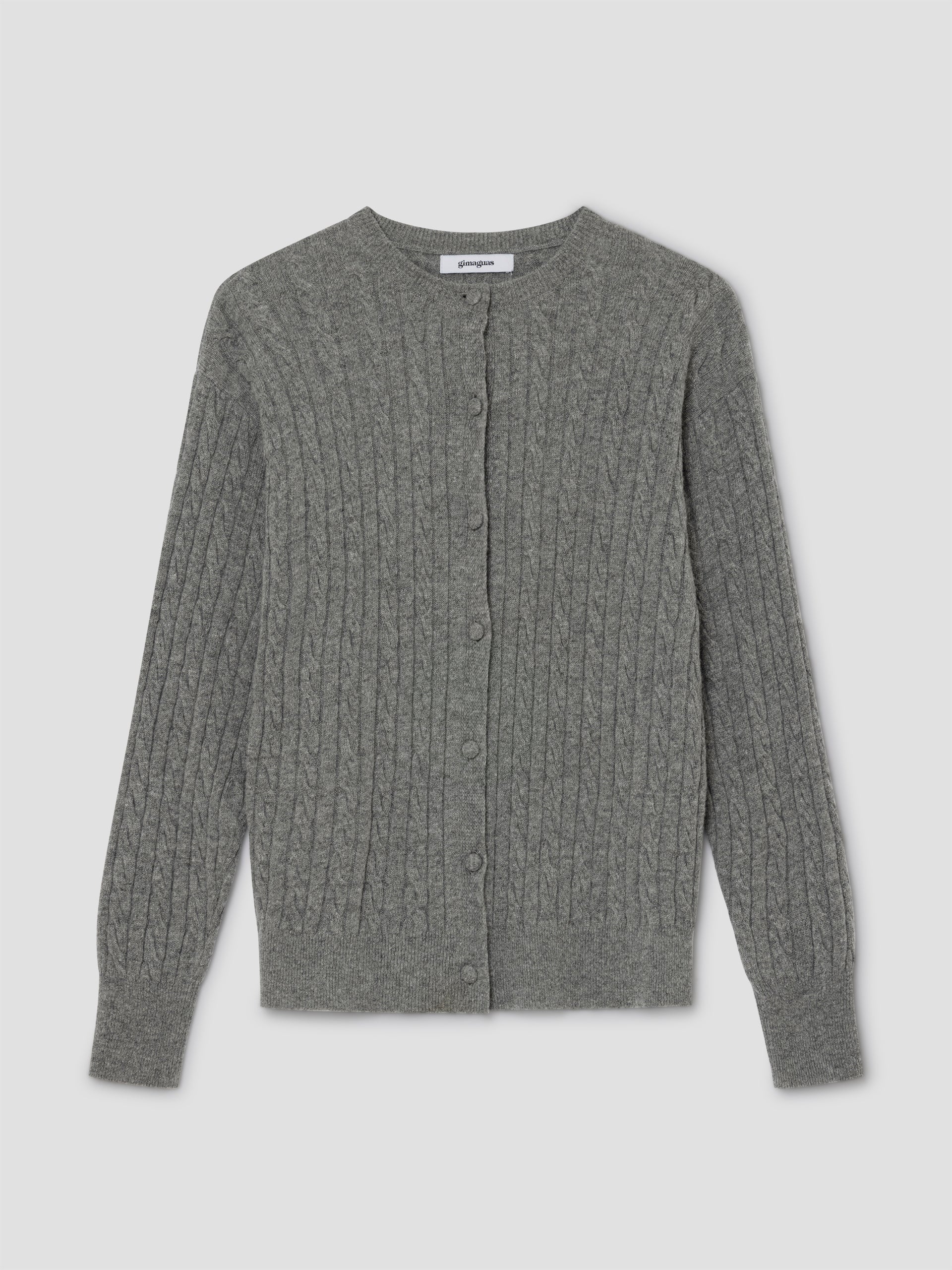 Bright grey melange knitted cardigan for women – Gimaguas